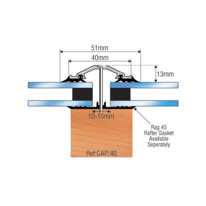 Capex 40 Glazing Capping Bars