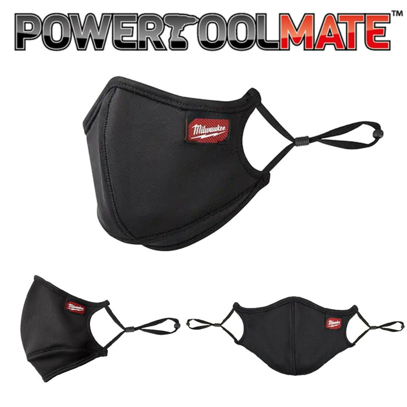 GENUINE Milwaukee 3-Layer Performance Face Mask *PACK OF 3* - PowerToolMate